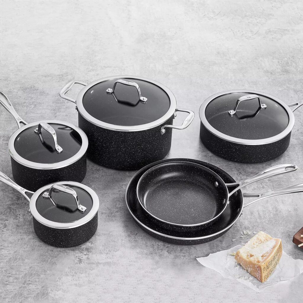 Henckels Capri Notte 10-Piece Nonstick Granitium Cookware Set – Mila ...
