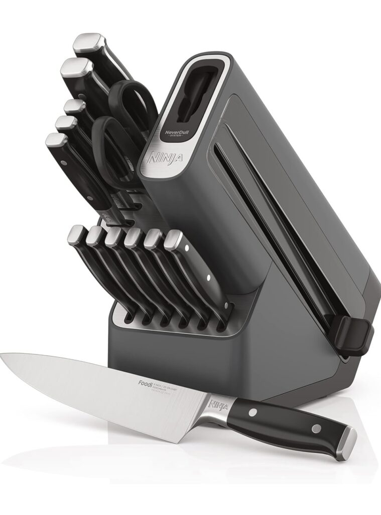 Ninja Foodi StaySharp Knife Block with Integrated Sharpener – Deluxe 14 ...